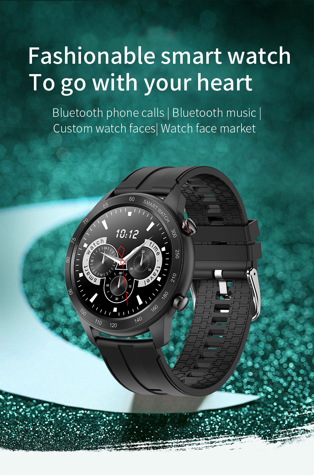 Ceas Smartwatch Mx5 Negru. Recosport